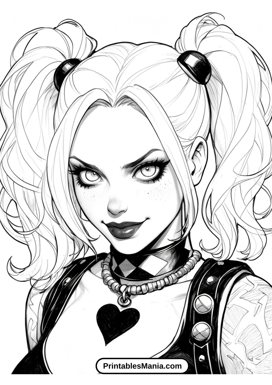 Harley Quinn Printables Coloring Pages For Adults - Printables Mania