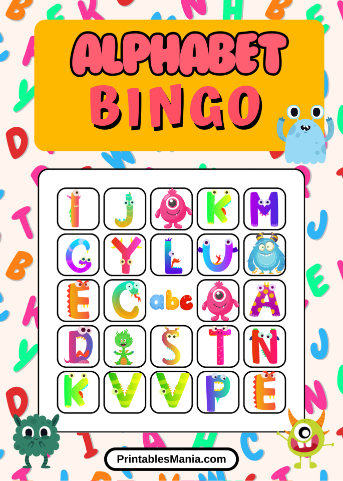 Alphabet Bingo Printable - Printables Mania