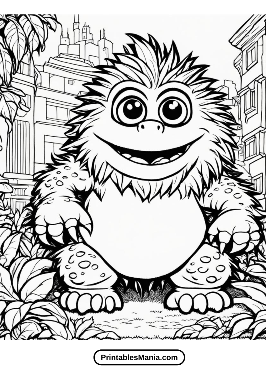 My Pet Monster Coloring Pages - Printables Mania
