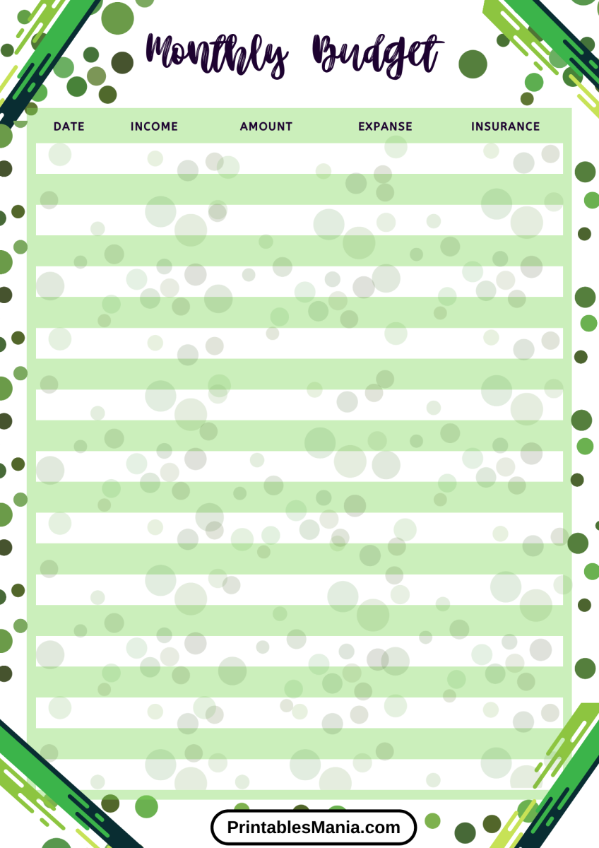 Monthly Budget Planner Printable - Printables Mania