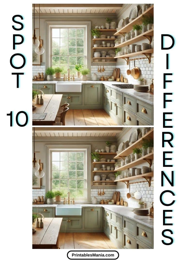 Spot The Difference Printable - Printables Mania