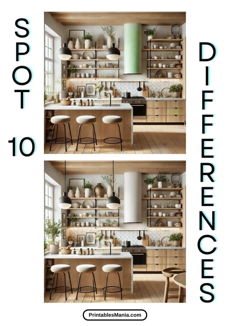 Spot The Difference Printable - Printables Mania