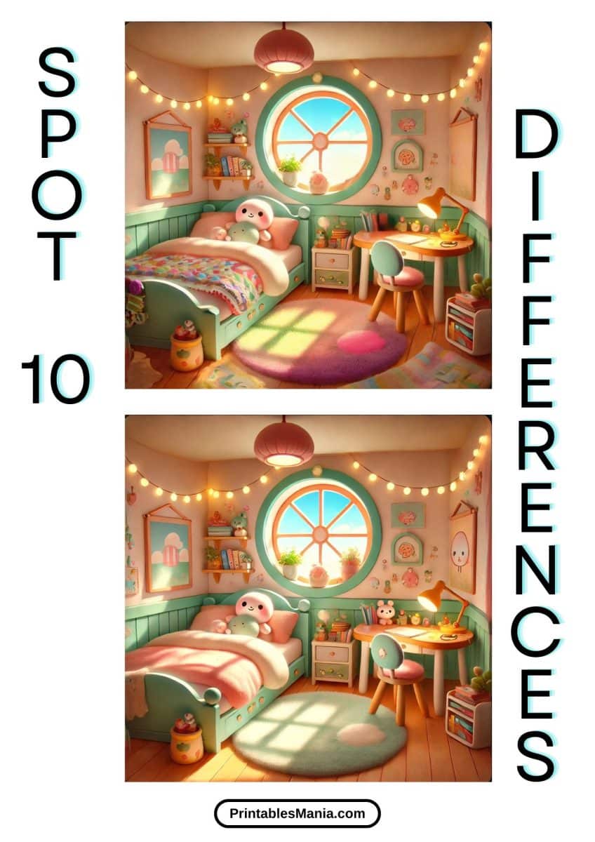 Spot The Difference Printable - Printables Mania