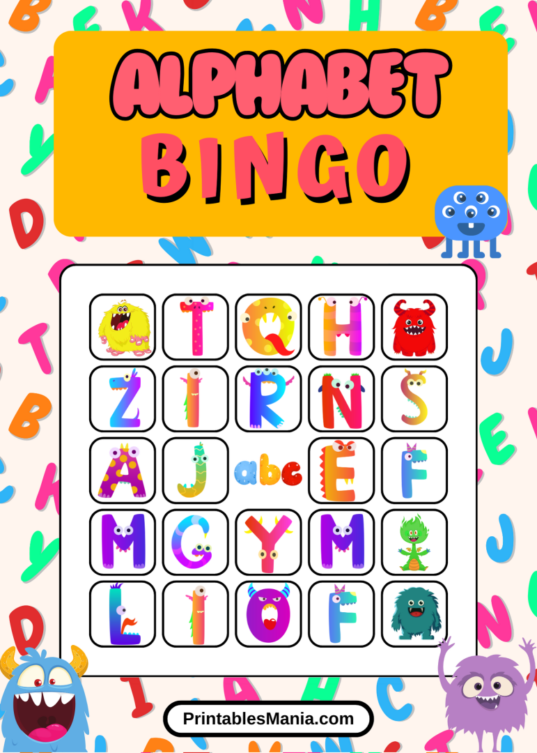Alphabet Bingo Printable - Printables Mania