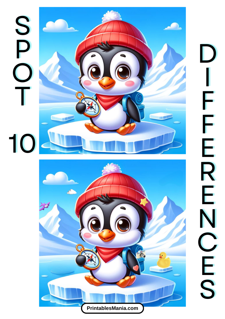 Spot The Difference Printable - Printables Mania