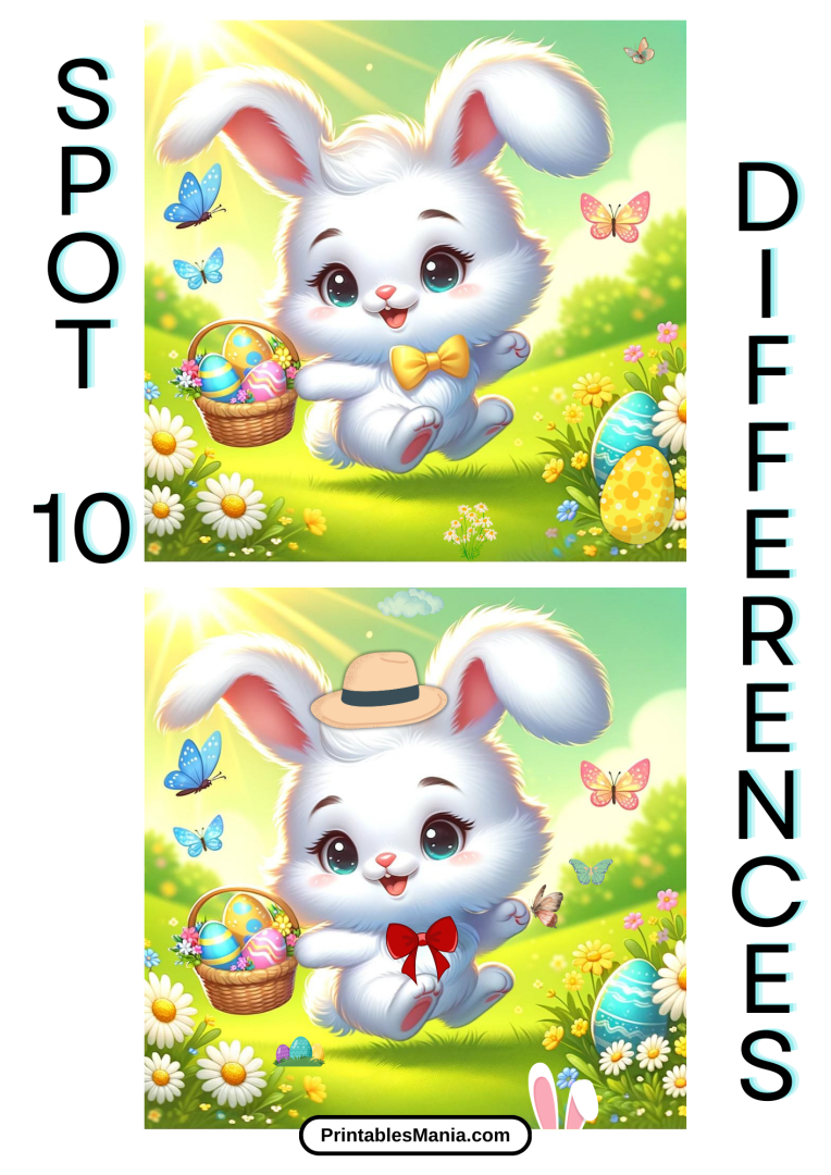 Spot The Difference Printable - Printables Mania