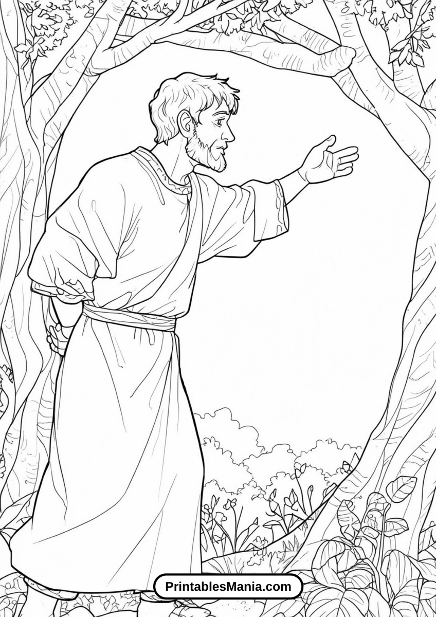 Zacchaeus Coloring Page - Printables Mania