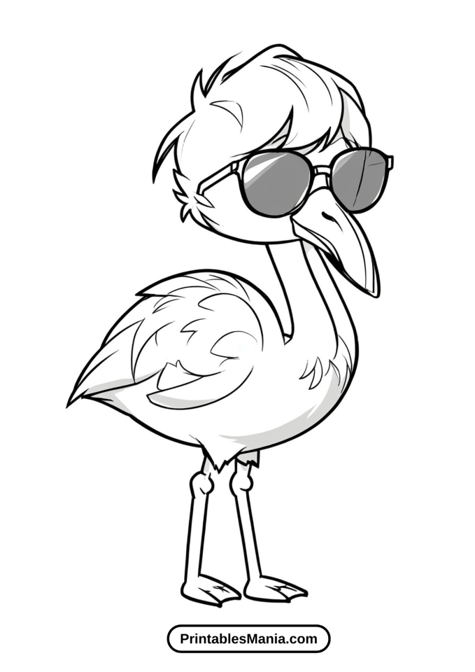 Flamingo Printable Coloring Pages - Printables Mania