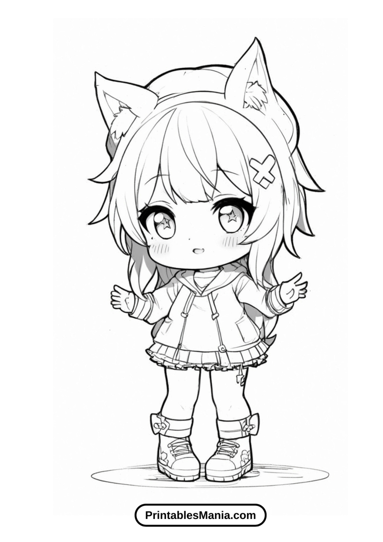 Gacha Life Coloring Pages Printable - Printables Mania