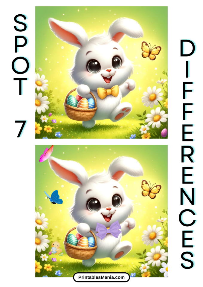Spot The Difference Printable - Printables Mania