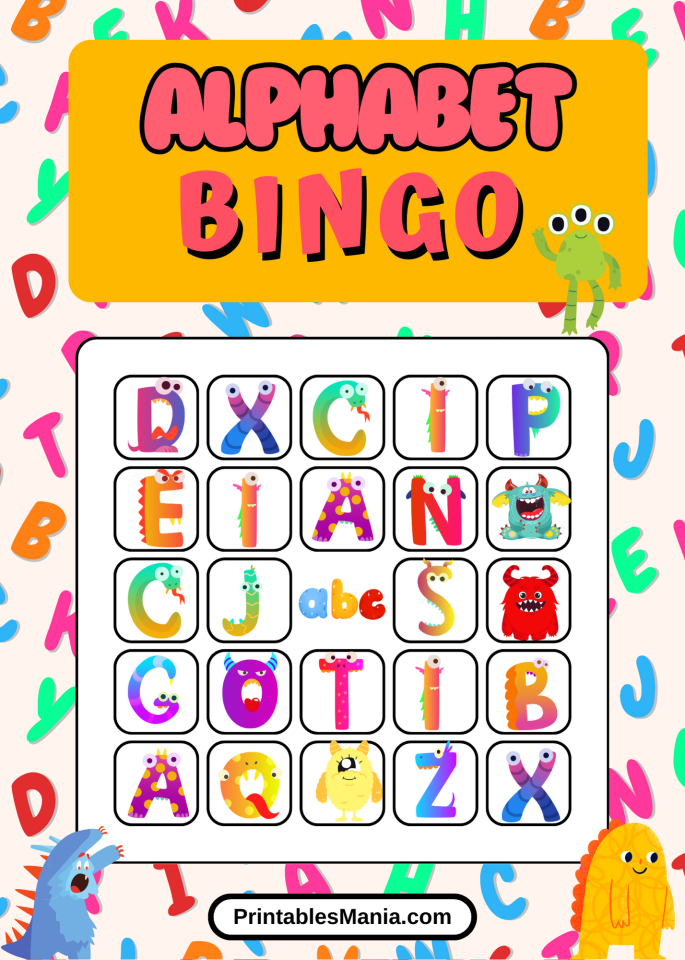 Alphabet Bingo Printable - Printables Mania