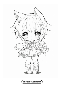 Gacha Life Coloring Pages Printable - Printables Mania