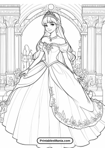 Princess Coloring Pages Printable - Printables Mania