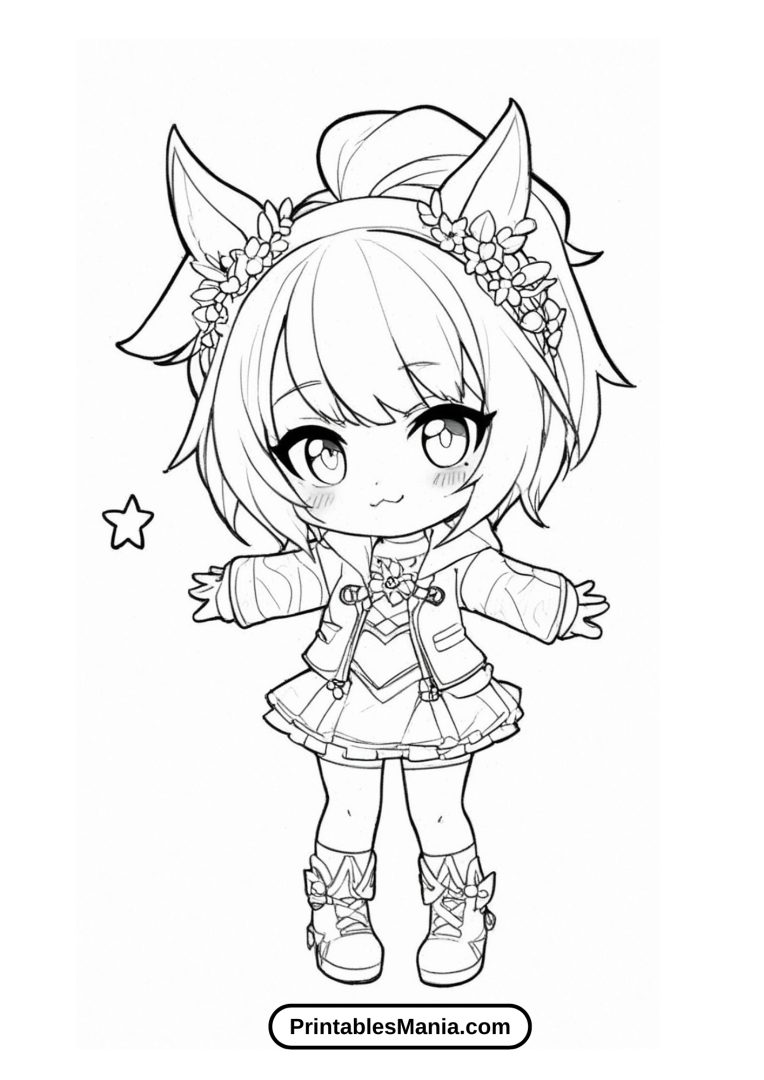 Gacha Life Coloring Pages Printable - Printables Mania