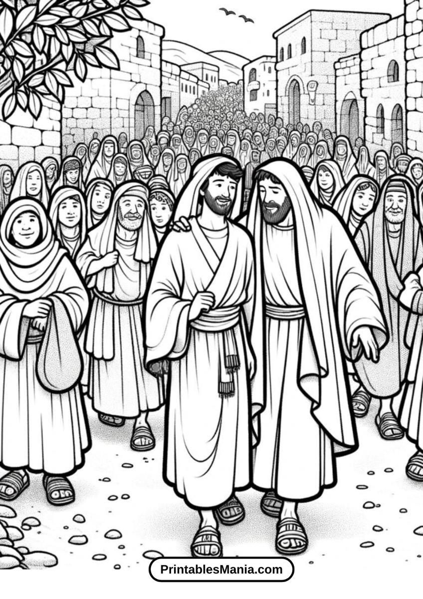 Zacchaeus Coloring Page - Printables Mania