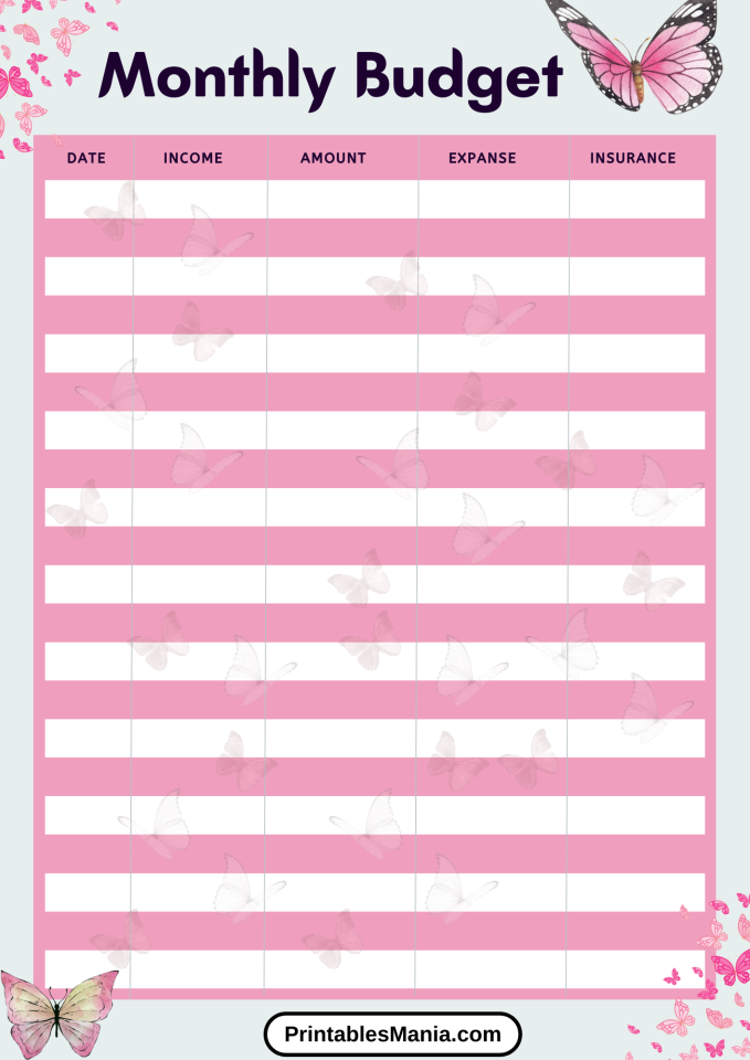 Monthly Budget Planner Printable - Printables Mania