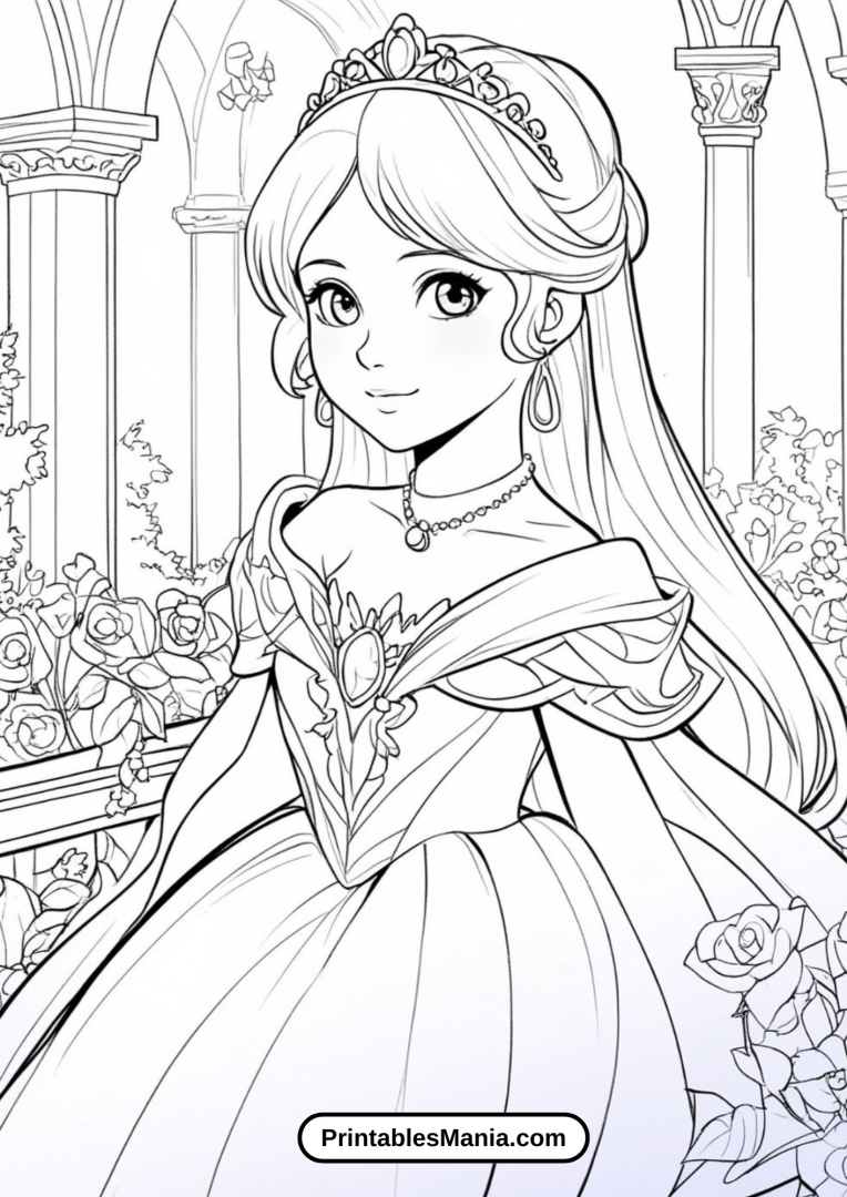Princess Coloring Pages Printable - Printables Mania