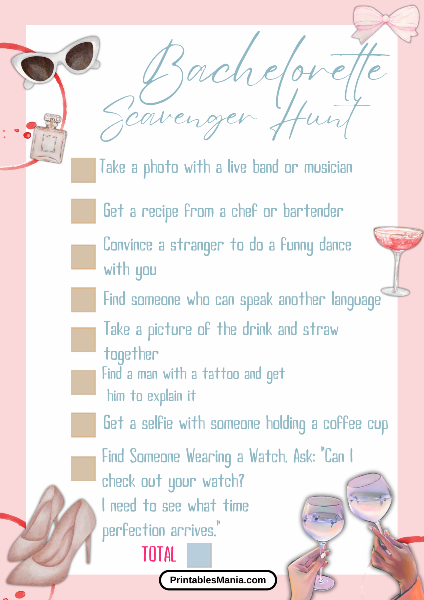 Bachelorette Scavenger Hunt List - Printables Mania