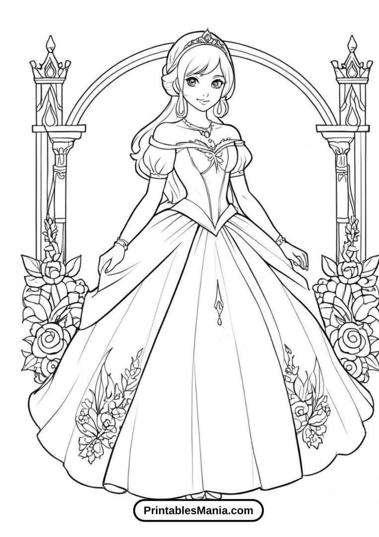 Princess Coloring Pages Printable - Printables Mania