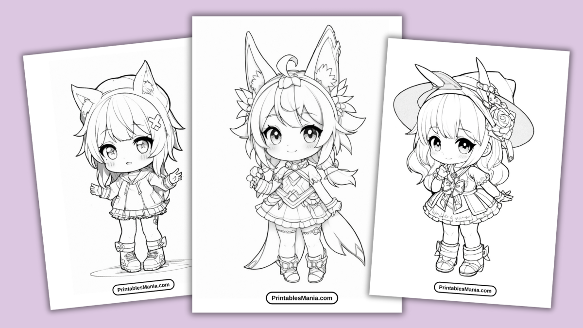 Gacha Life Coloring Pages Printable - Printables Mania