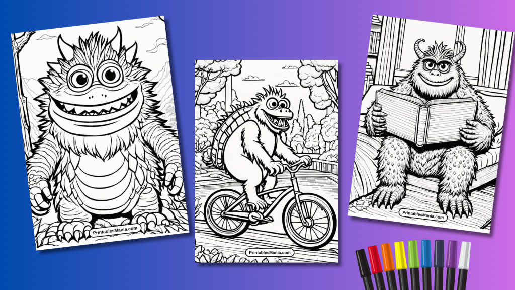 My Pet Monster Coloring Pages - Printables Mania