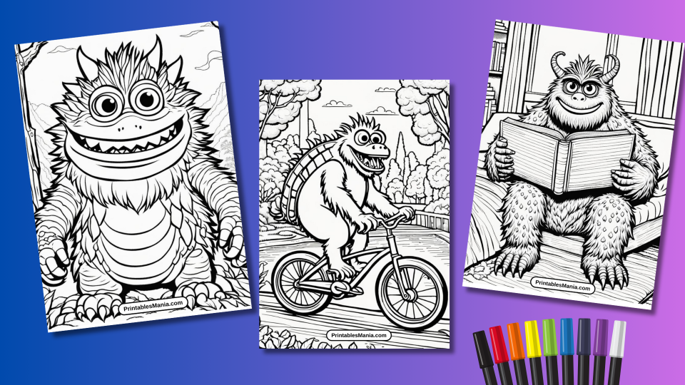 My Pet Monster Coloring Pages - Printables Mania