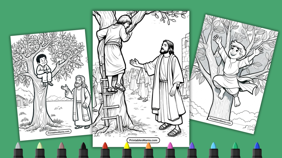 Zacchaeus Coloring Page - Printables Mania