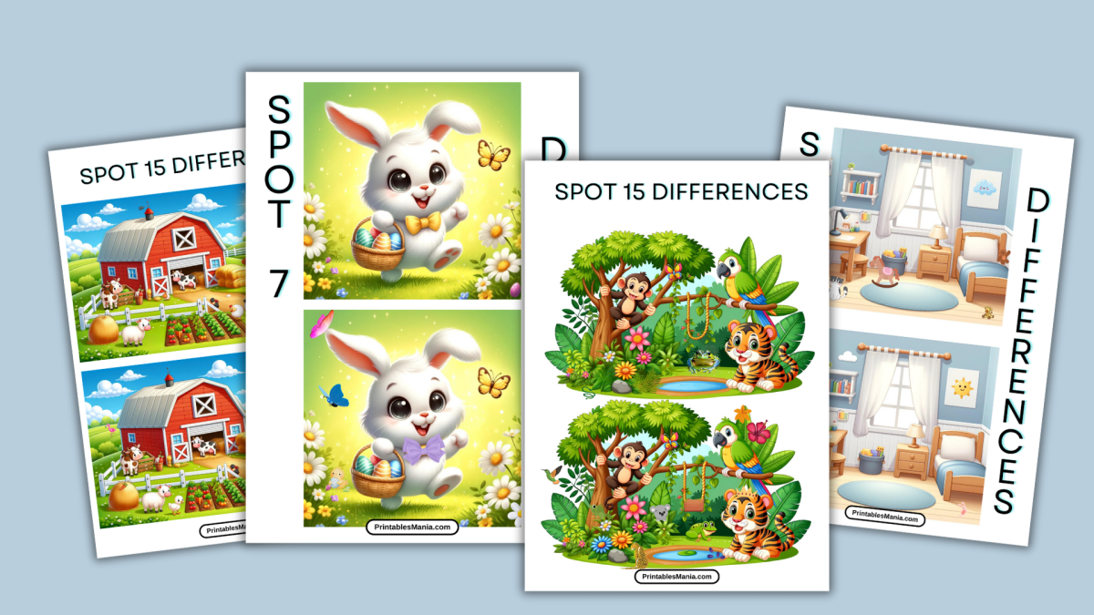 Spot The Difference Printable - Printables Mania