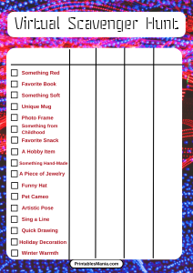 Virtual Scavenger Hunt - Printables Mania