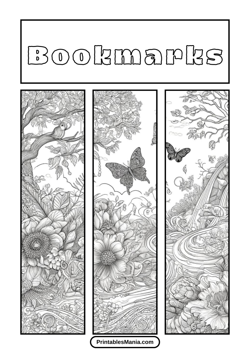 Bookmarks Coloring Pages - Printables Mania