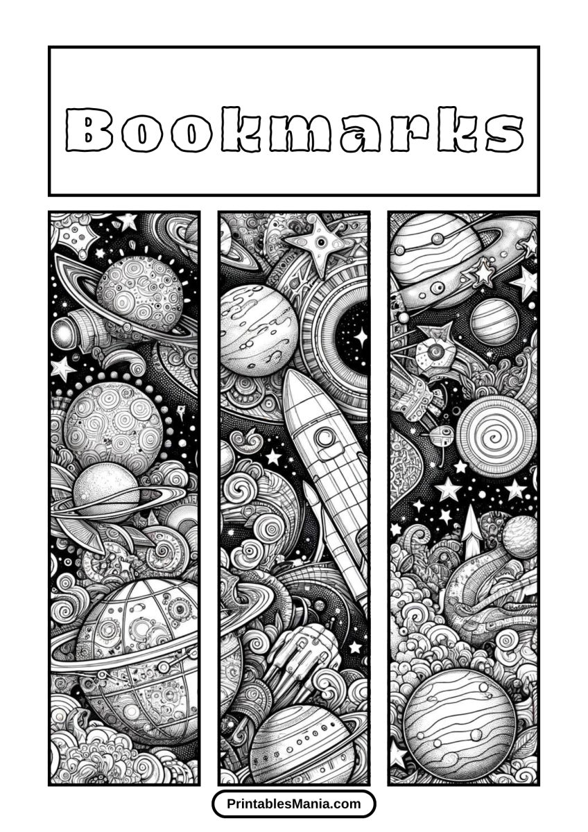Bookmarks Coloring Pages - Printables Mania