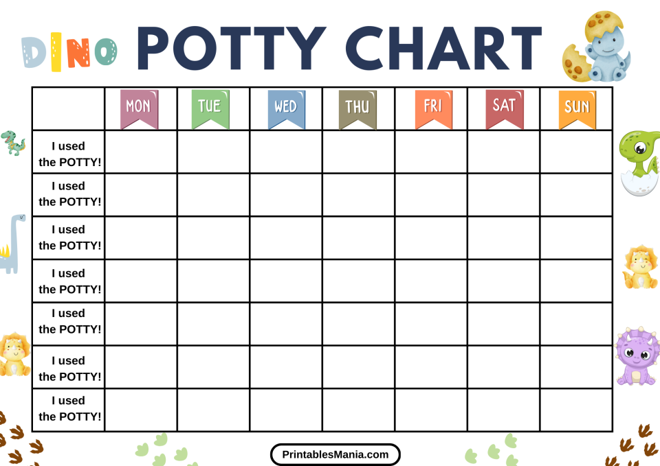Potty Chart Printable - Printables Mania