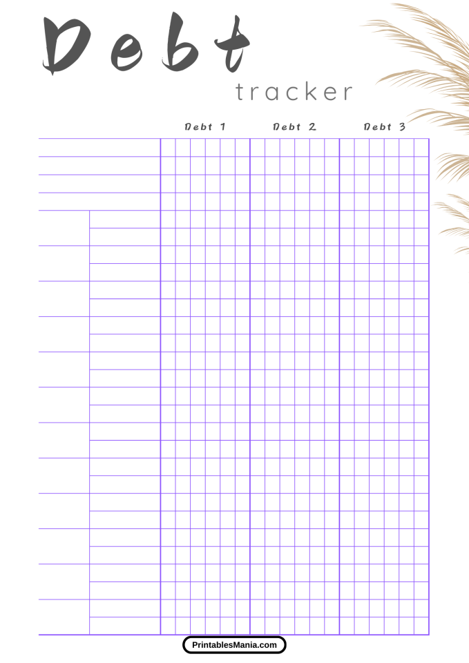 Debt Tracker Printable - Printables Mania