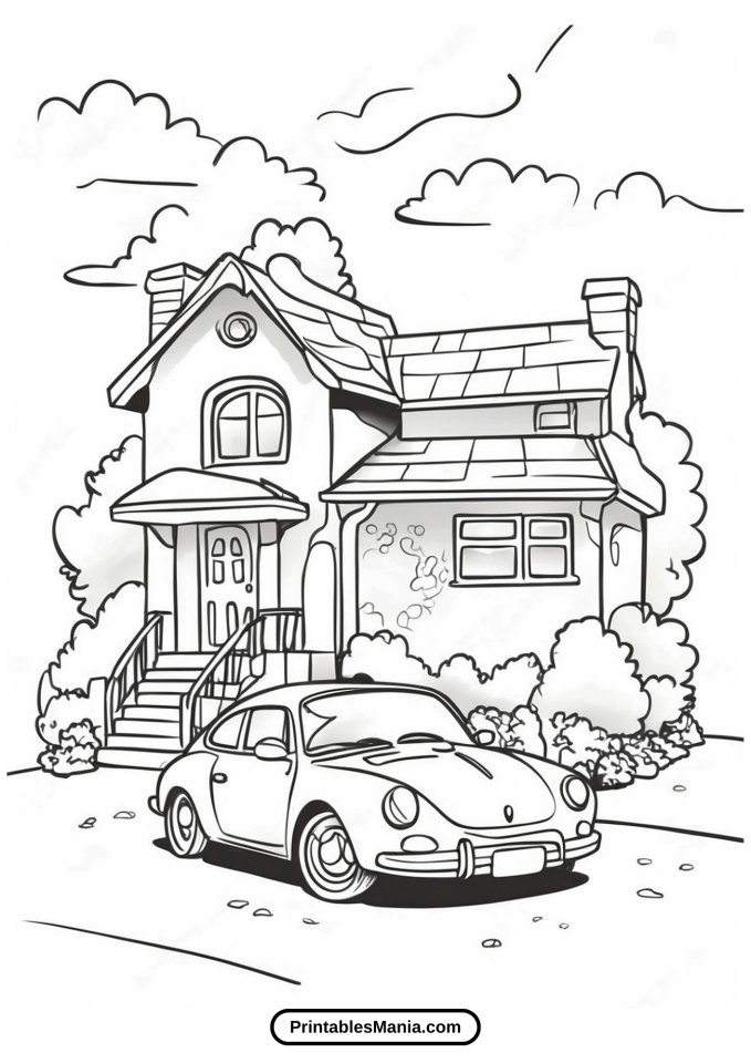House Coloring Pages - Printables Mania