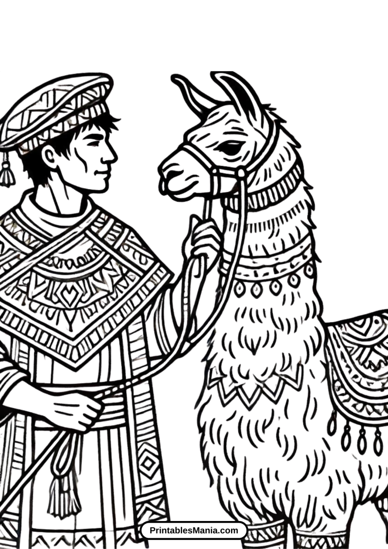 Llama Coloring Page - Printables Mania