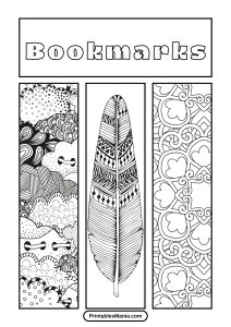 Bookmarks Coloring Pages - Printables Mania