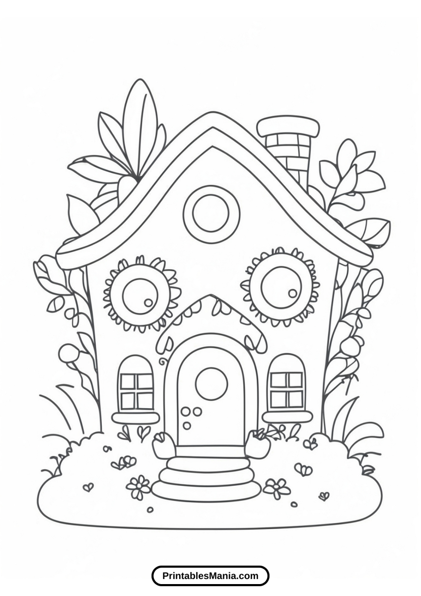 House Coloring Pages - Printables Mania