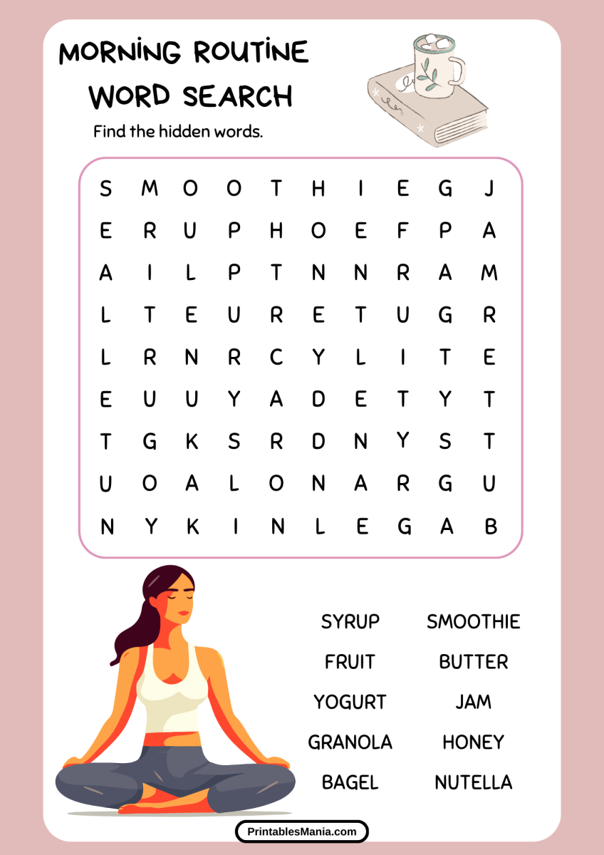 Morning Routine Word Search - Printables Mania