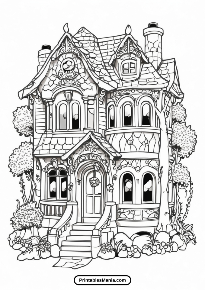 House Coloring Pages - Printables Mania