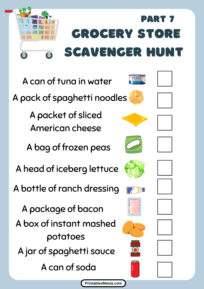 Grocery Store Scavenger Hunt - Printables Mania