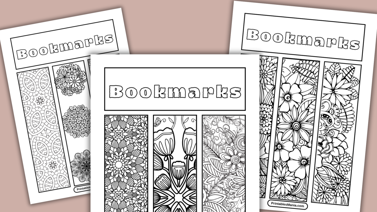 Bookmarks Coloring Pages - Printables Mania