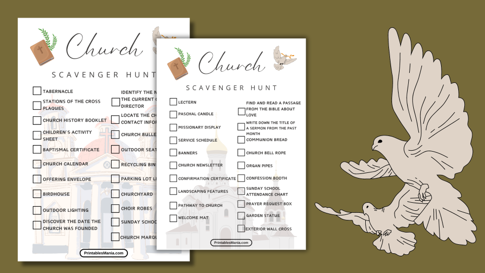 Church Scavenger Hunt - Printables Mania