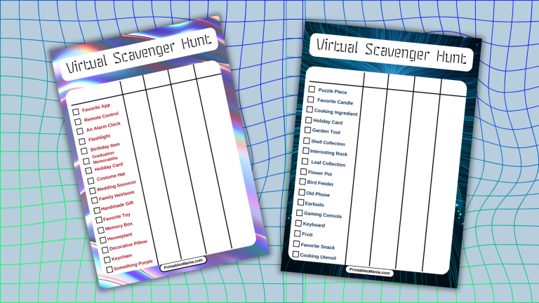 Virtual Scavenger Hunt - Printables Mania