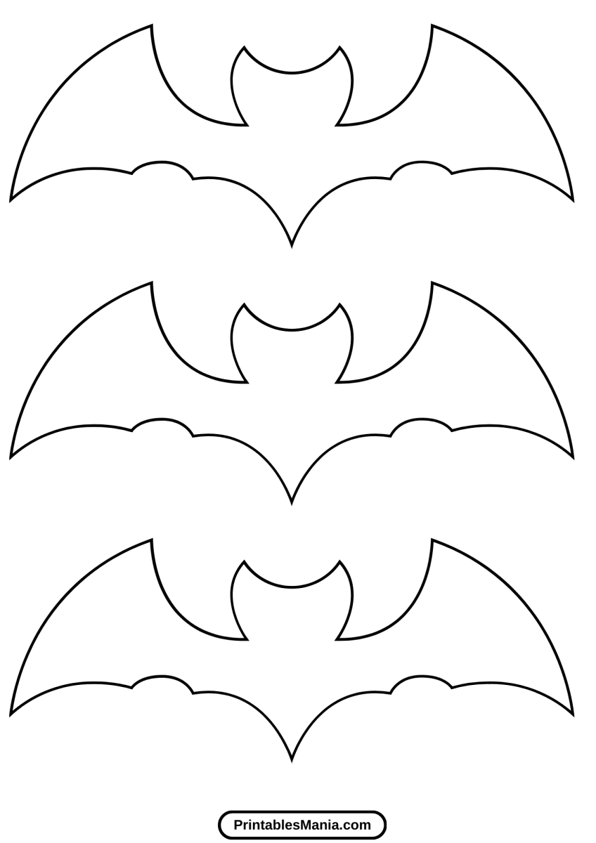 Bat Template Printable - Printables Mania