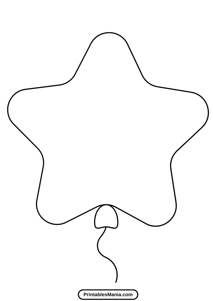 Balloons Template Printable - Printables Mania