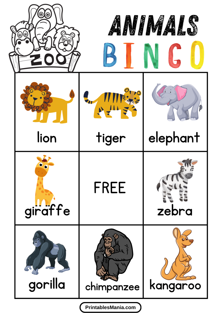Zoo Animal Bingo Free Printable - Printables Mania