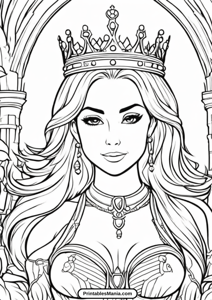 Crown Coloring Page - Printables Mania
