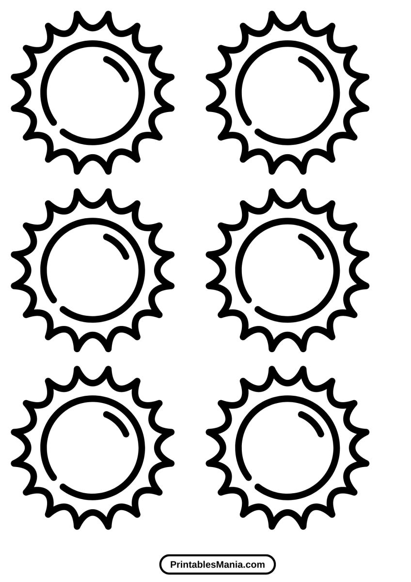 Sun Template Printable - Printables Mania