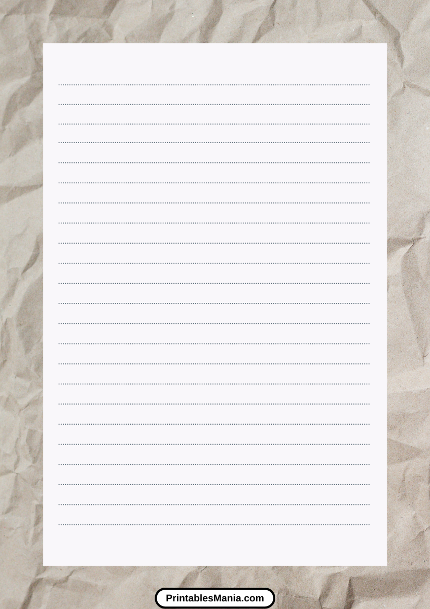 Lined Paper Printable PDF - Printables Mania