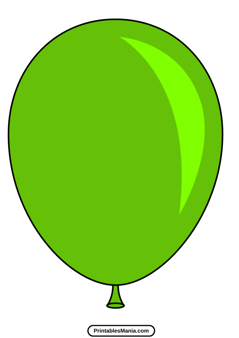 Balloons Template Printable - Printables Mania